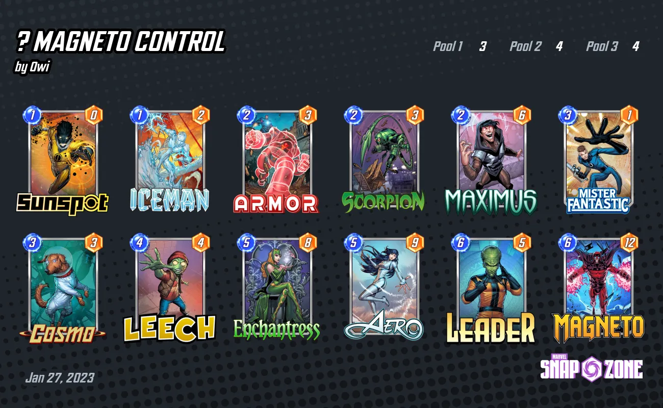 ? MAGNETO CONTROL - Decks - Marvel Snap Zone