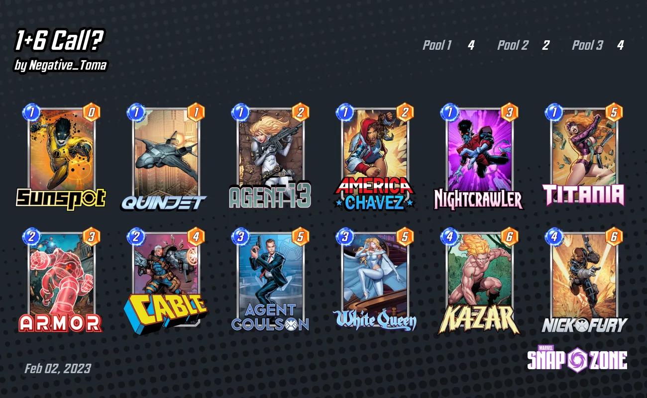 1+6 Call? - Decks - Marvel Snap Zone