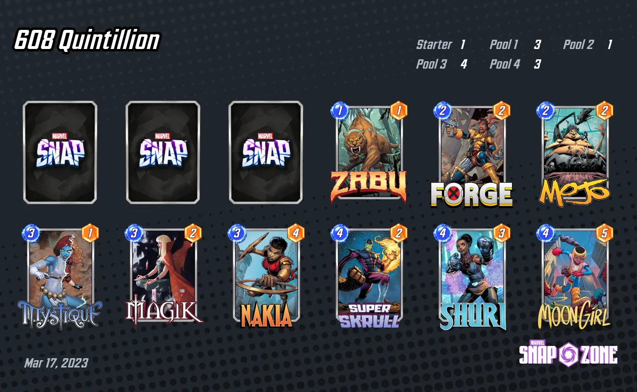 608 Quintillion - Decks - Marvel Snap Zone