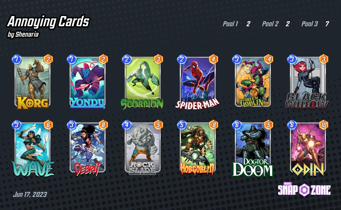 Annoying Cards - Decks - Marvel Snap Zone