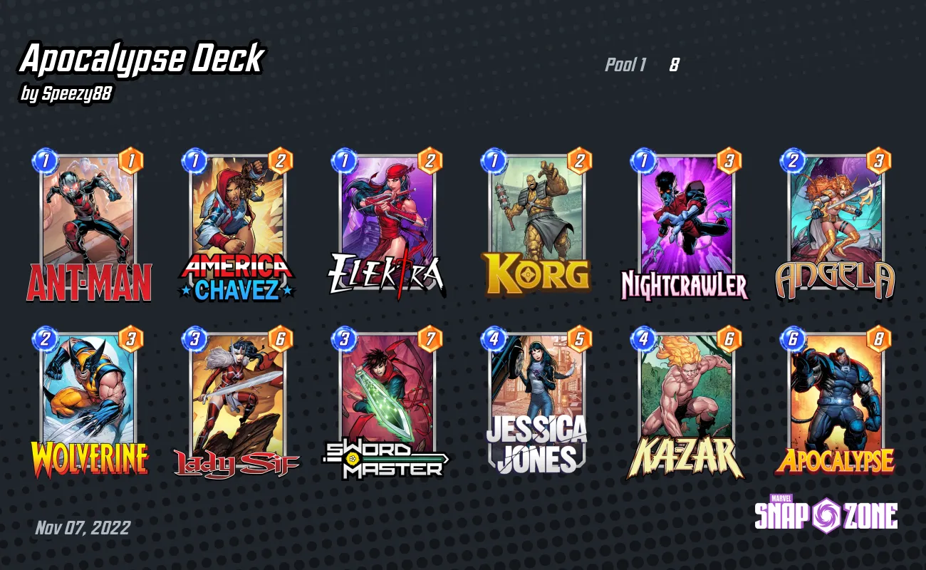 Apocalypse Deck - Decks - Marvel Snap Zone