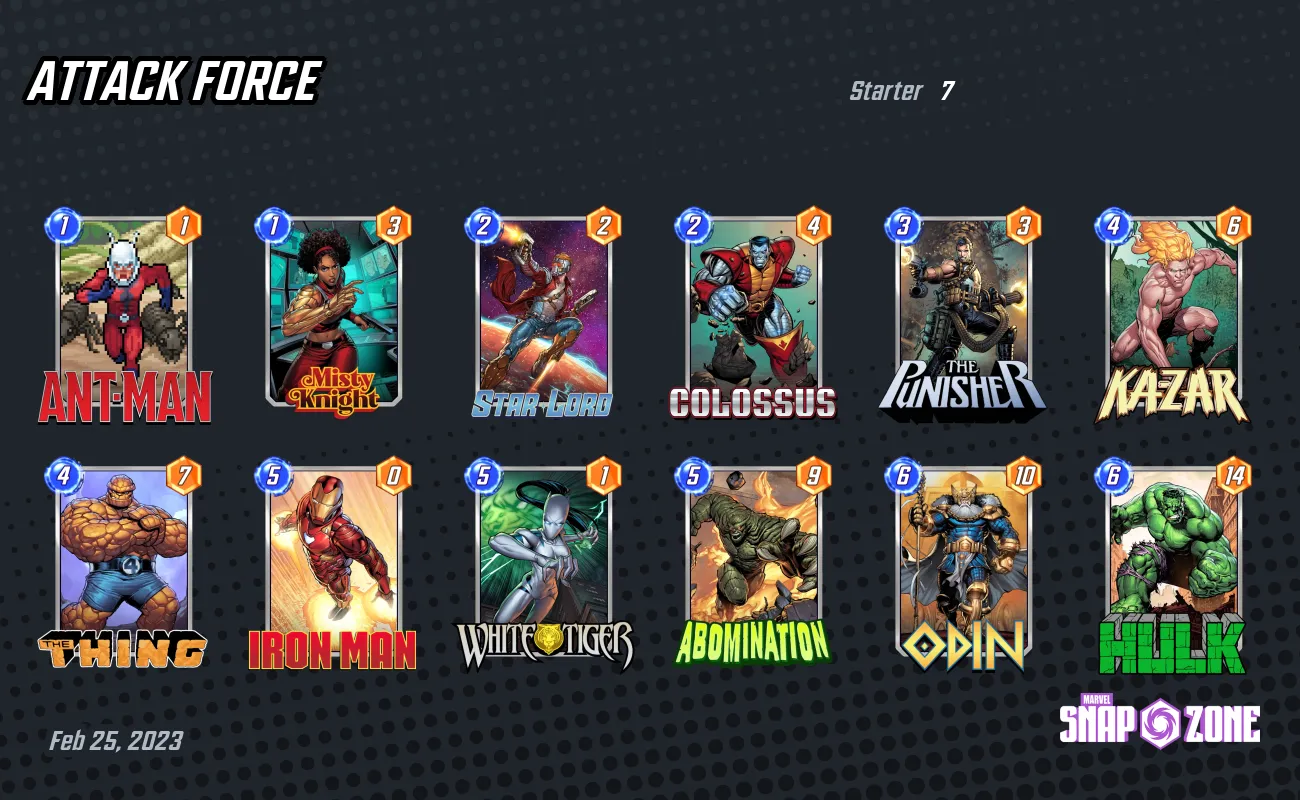 ATTACK FORCE - Decks - Marvel Snap Zone