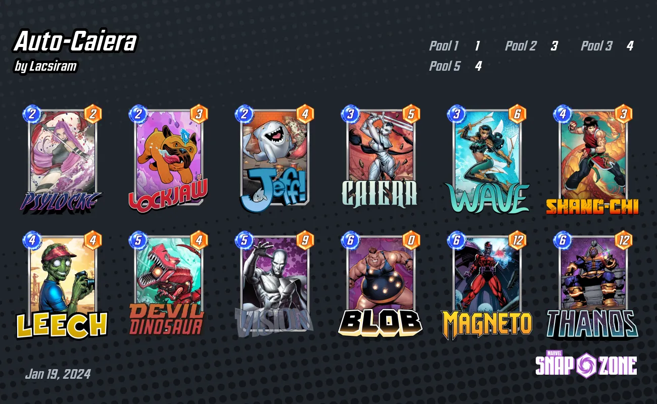 Auto-Caiera - Decks - Marvel Snap Zone