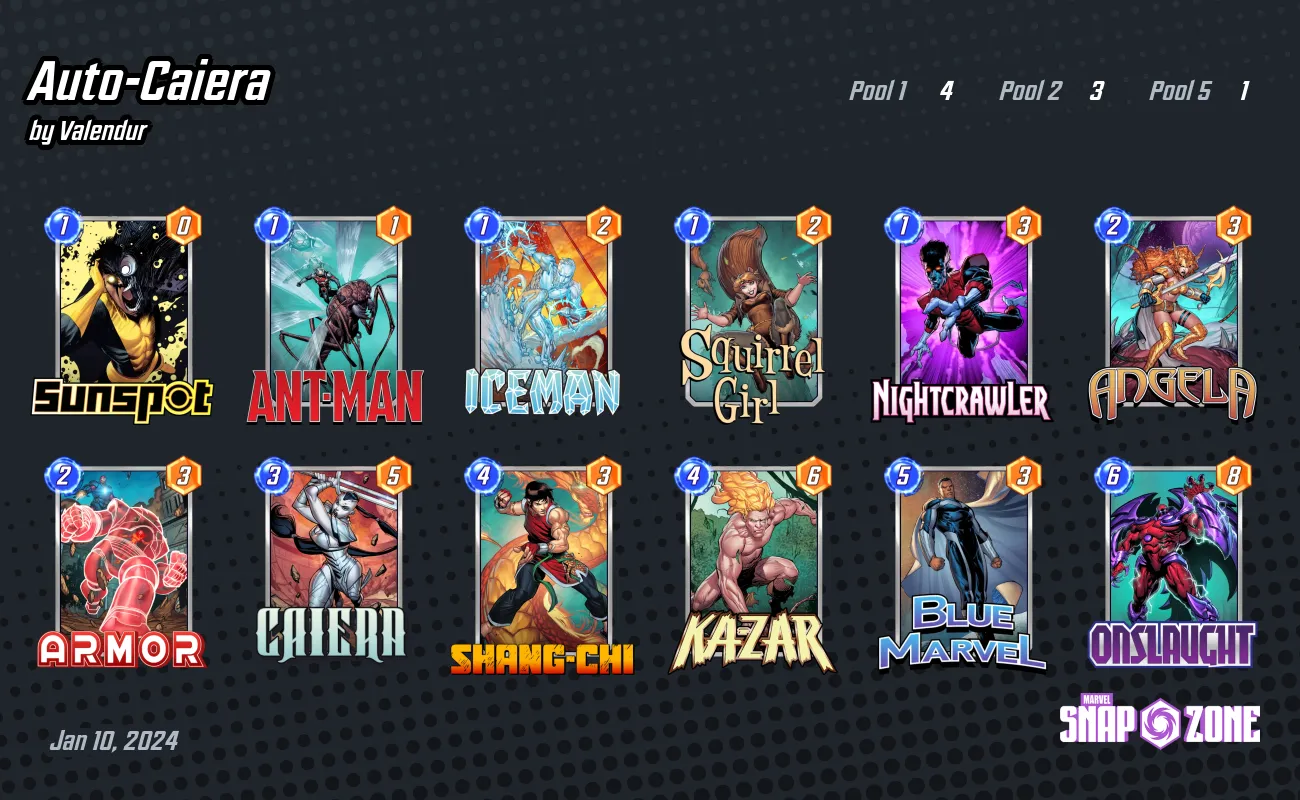 Auto-Caiera - Decks - Marvel Snap Zone