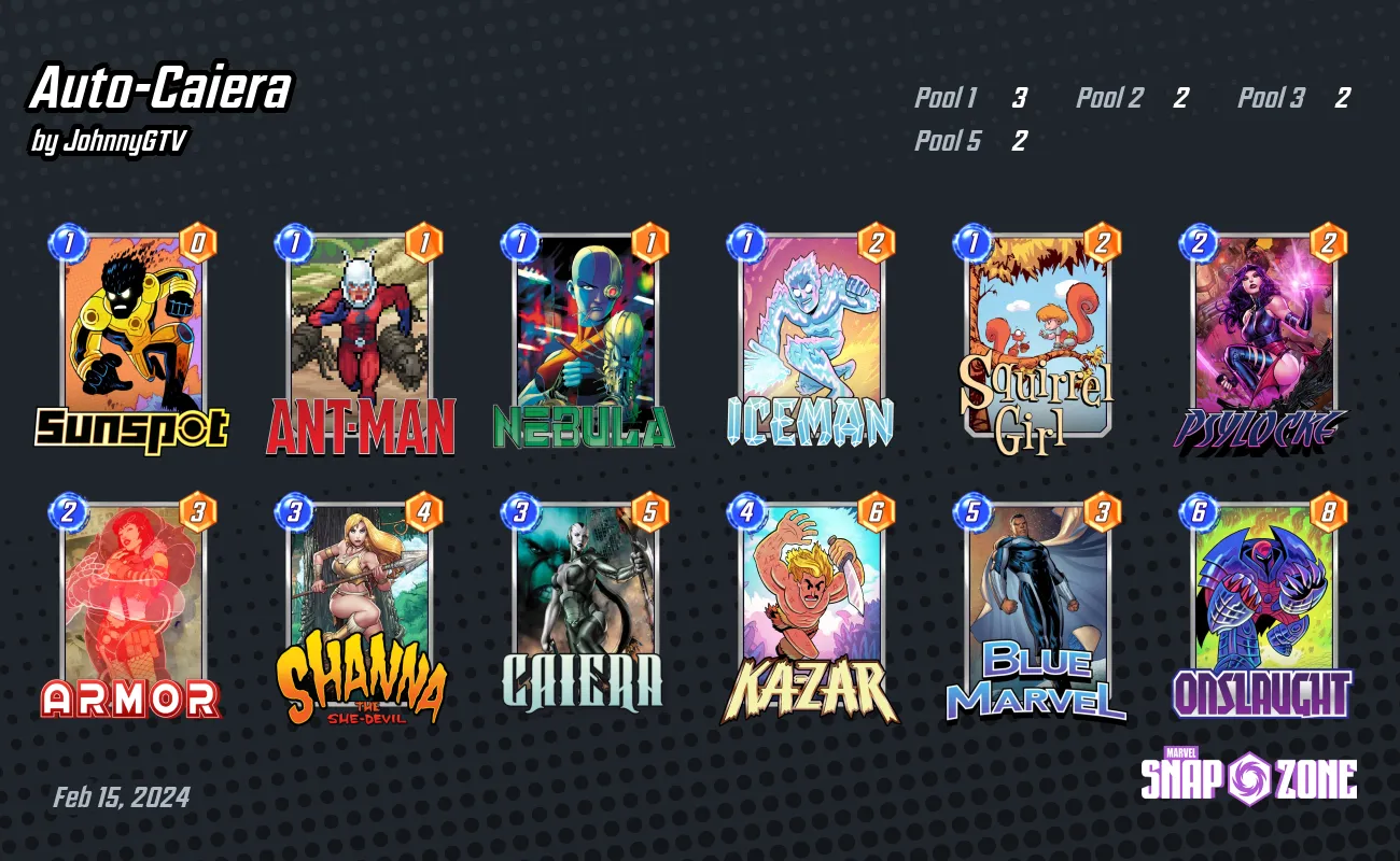 Auto-Caiera - Decks - Marvel Snap Zone