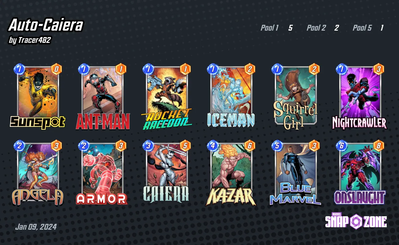 Auto-Caiera - Decks - Marvel Snap Zone