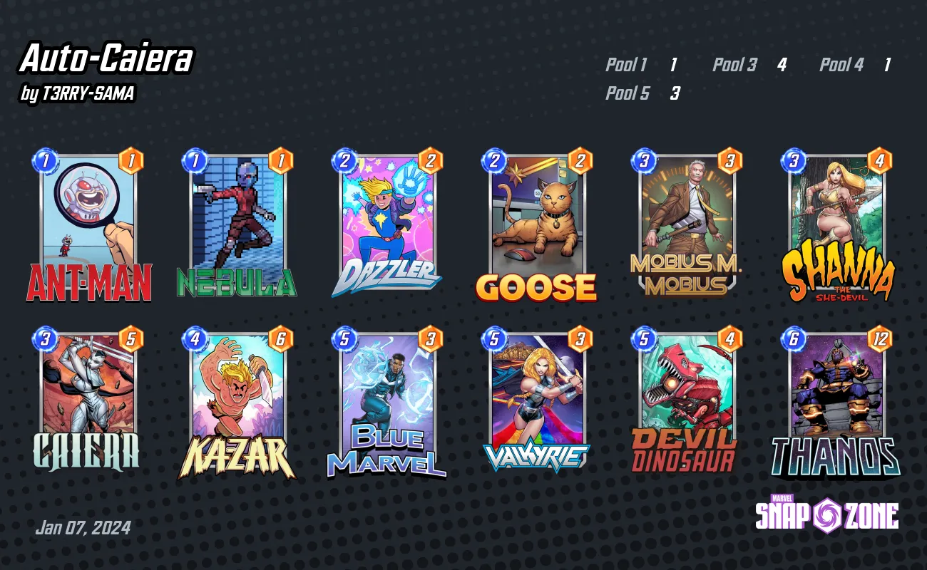 Auto-Caiera - Decks - Marvel Snap Zone