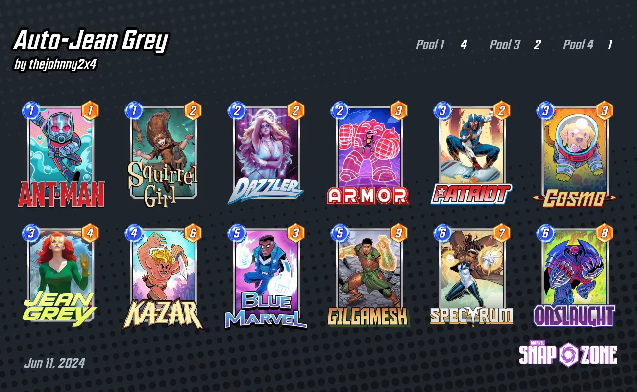 Auto-Jean Grey - Decks - Marvel Snap Zone
