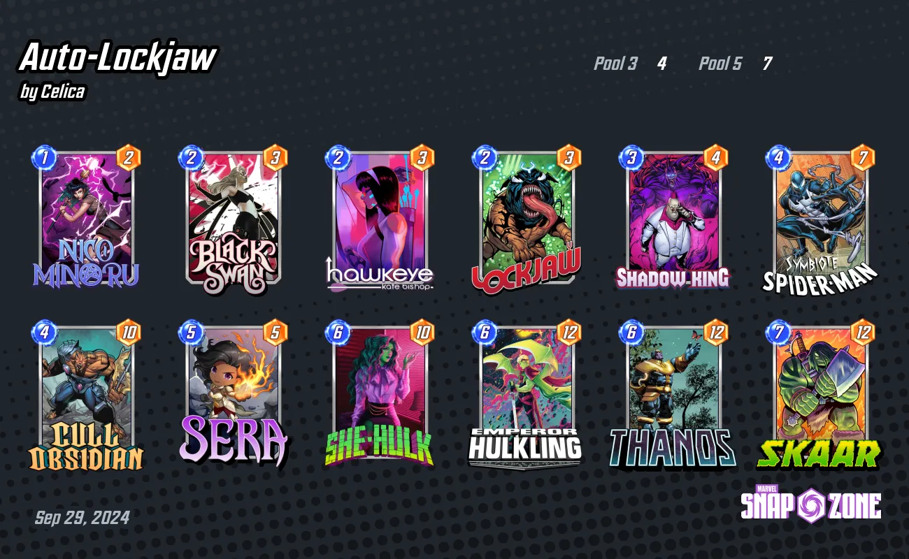 Auto-Lockjaw - Decks - Marvel Snap Zone