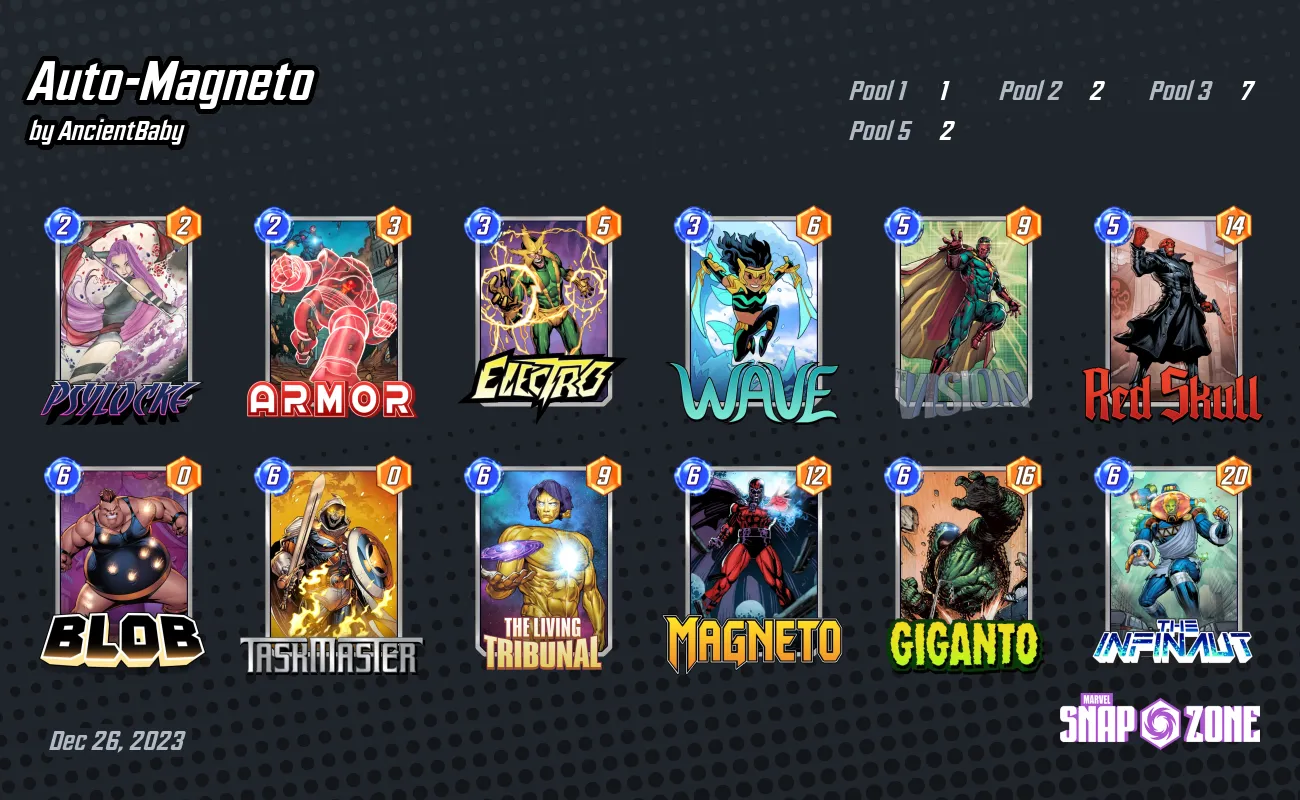 Auto-Magneto - Decks - Marvel Snap Zone
