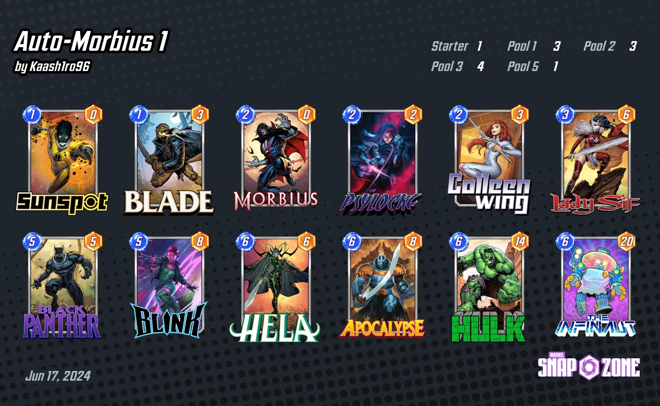 Auto-Morbius 1 - Decks - Marvel Snap Zone