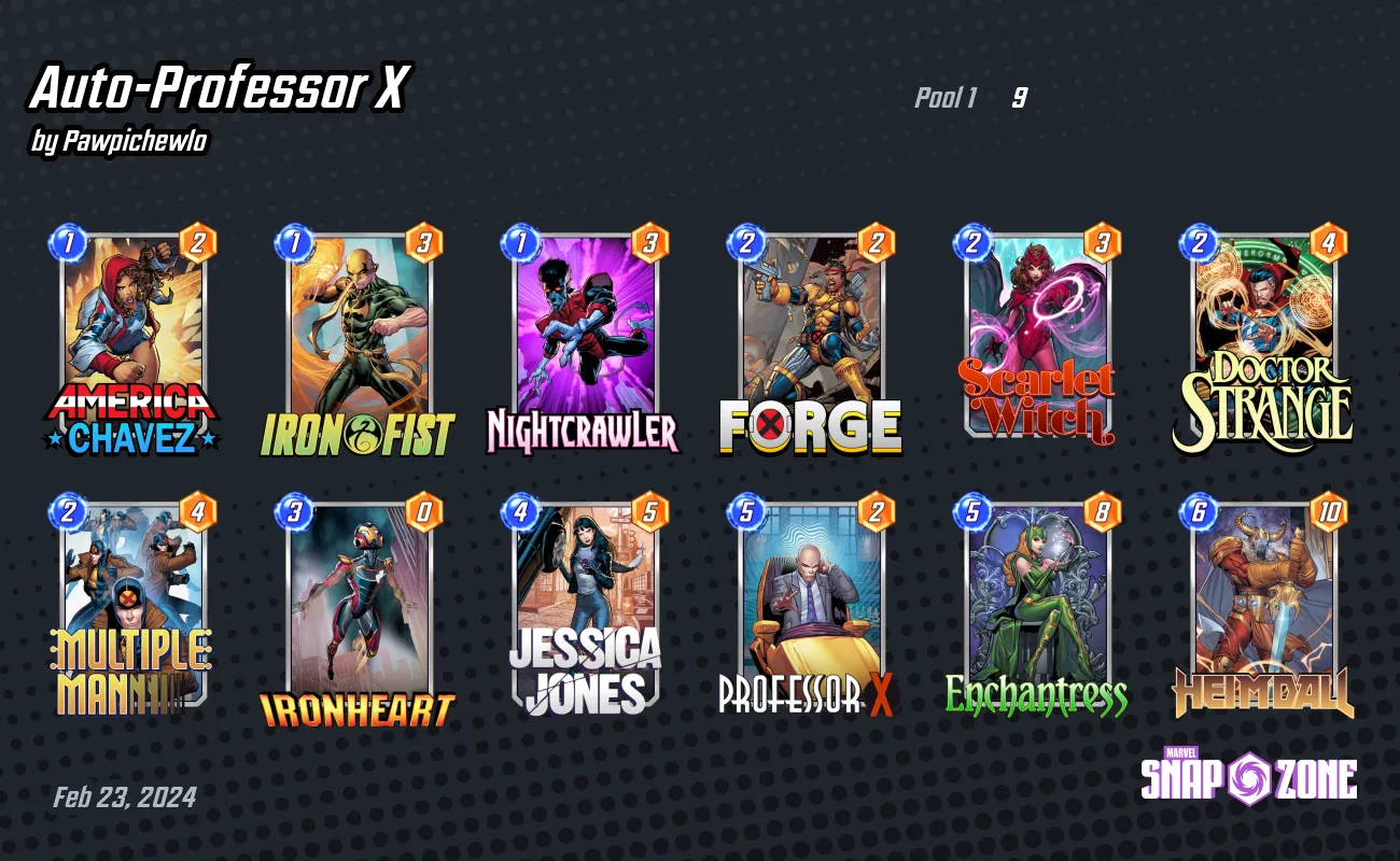 Auto-Professor X - Decks - Marvel Snap Zone