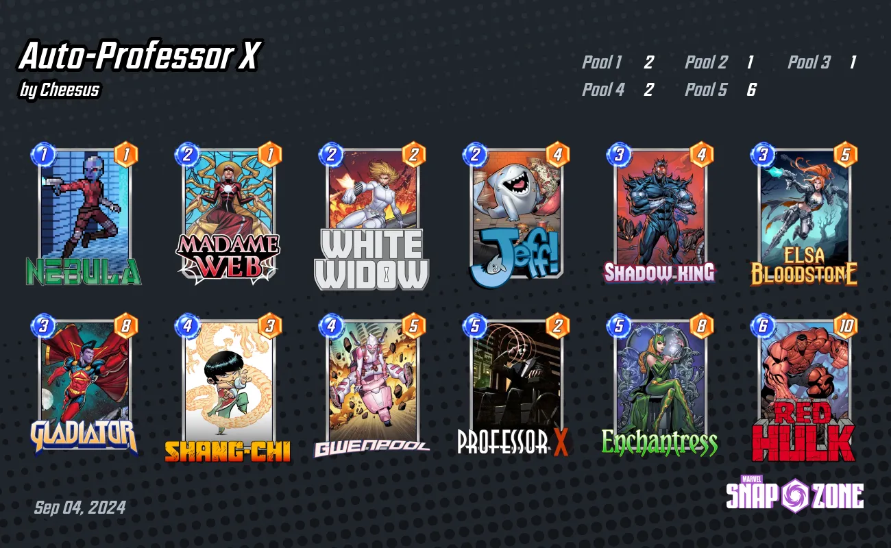 Auto-Professor X - Decks - Marvel Snap Zone