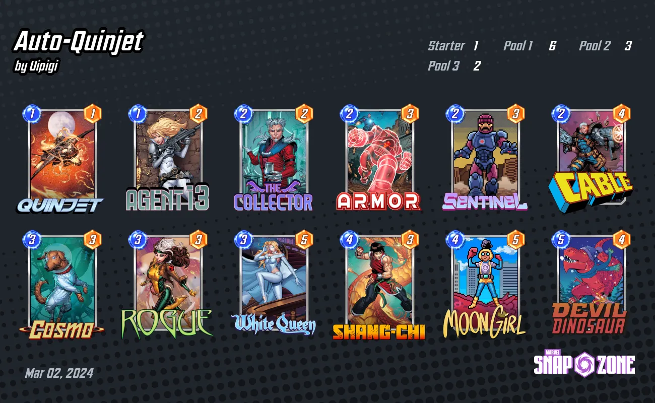 Auto-Quinjet - Decks - Marvel Snap Zone