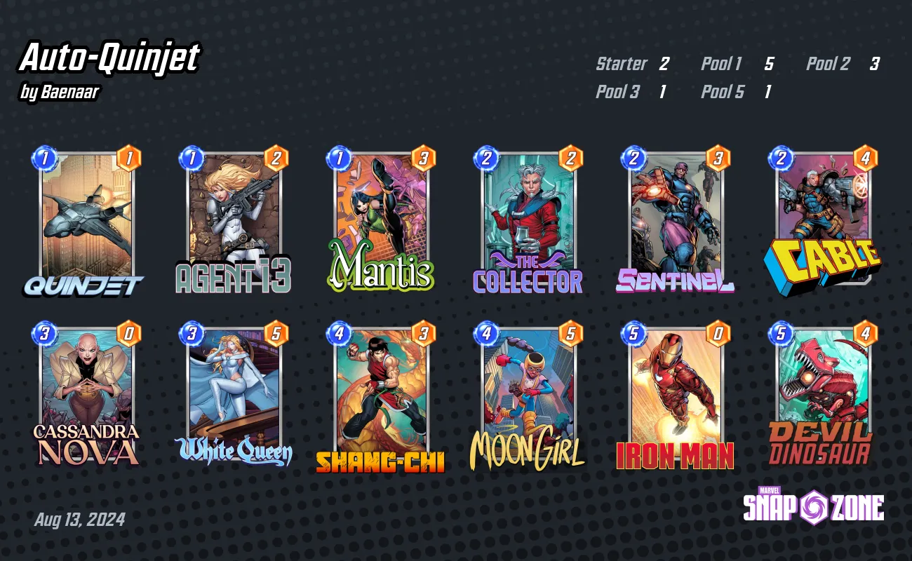 Auto-Quinjet - Decks - Marvel Snap Zone