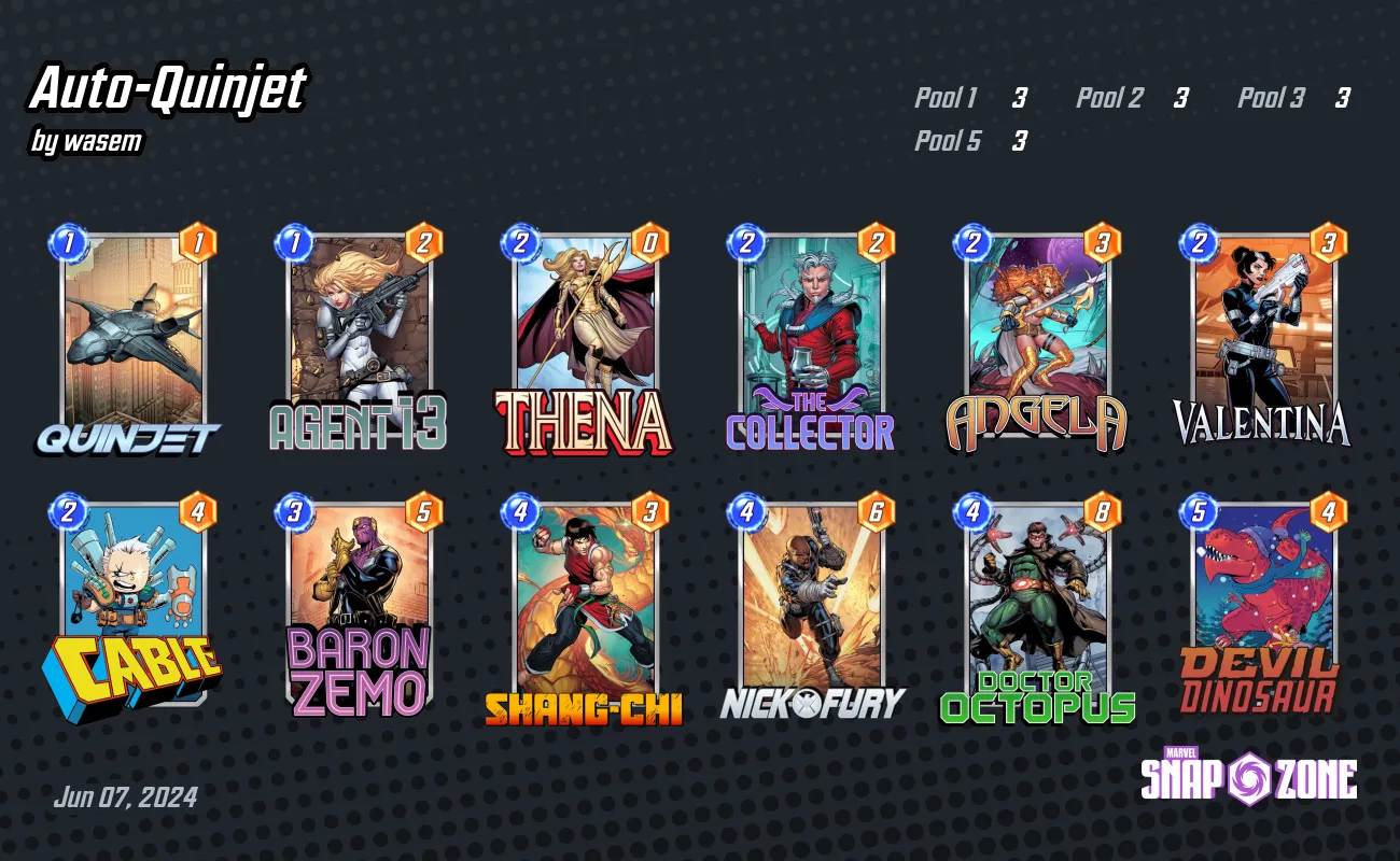 Auto-Quinjet - Decks - Marvel Snap Zone