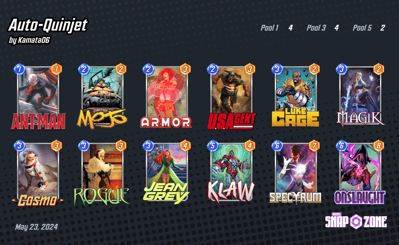 Auto-Quinjet - Decks - Marvel Snap Zone