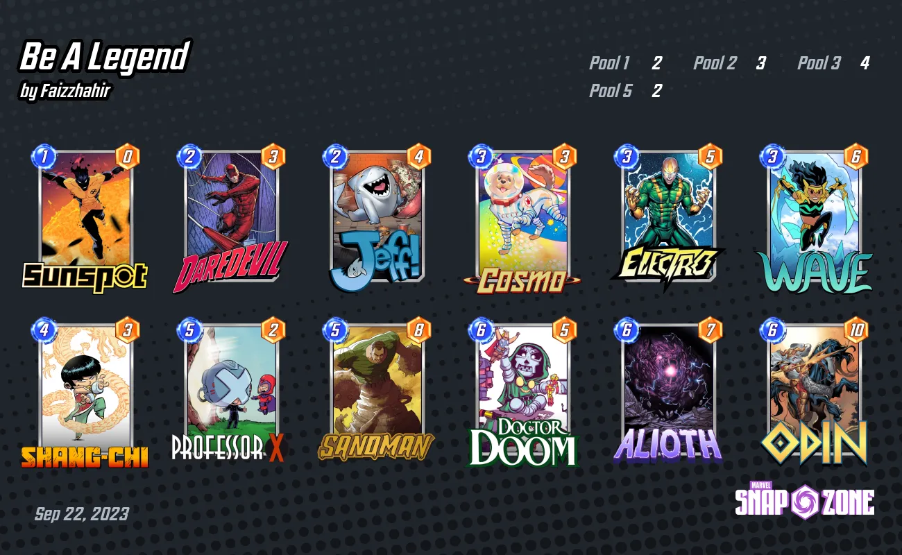 Be A Legend - Decks - Marvel Snap Zone