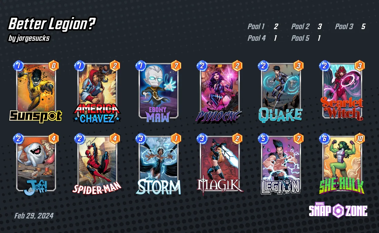 Better Legion? - Decks - Marvel Snap Zone