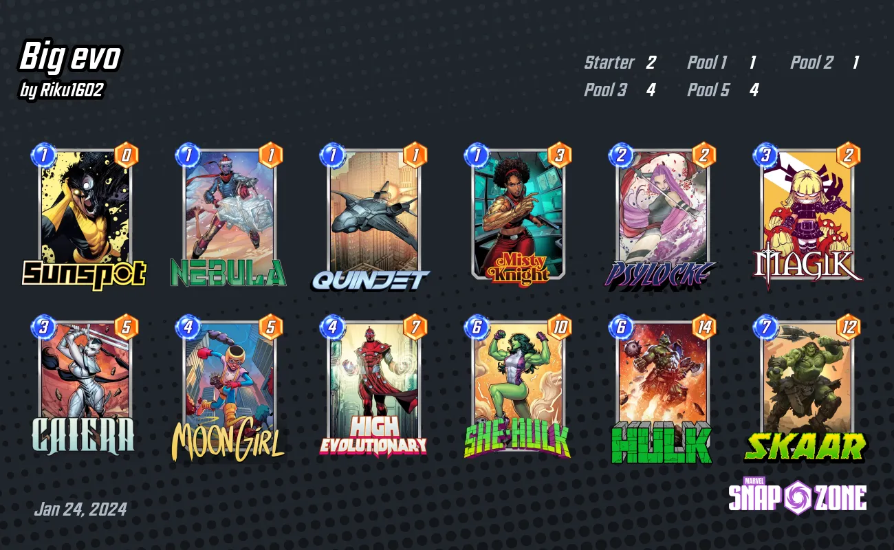 Big evo - Decks - Marvel Snap Zone