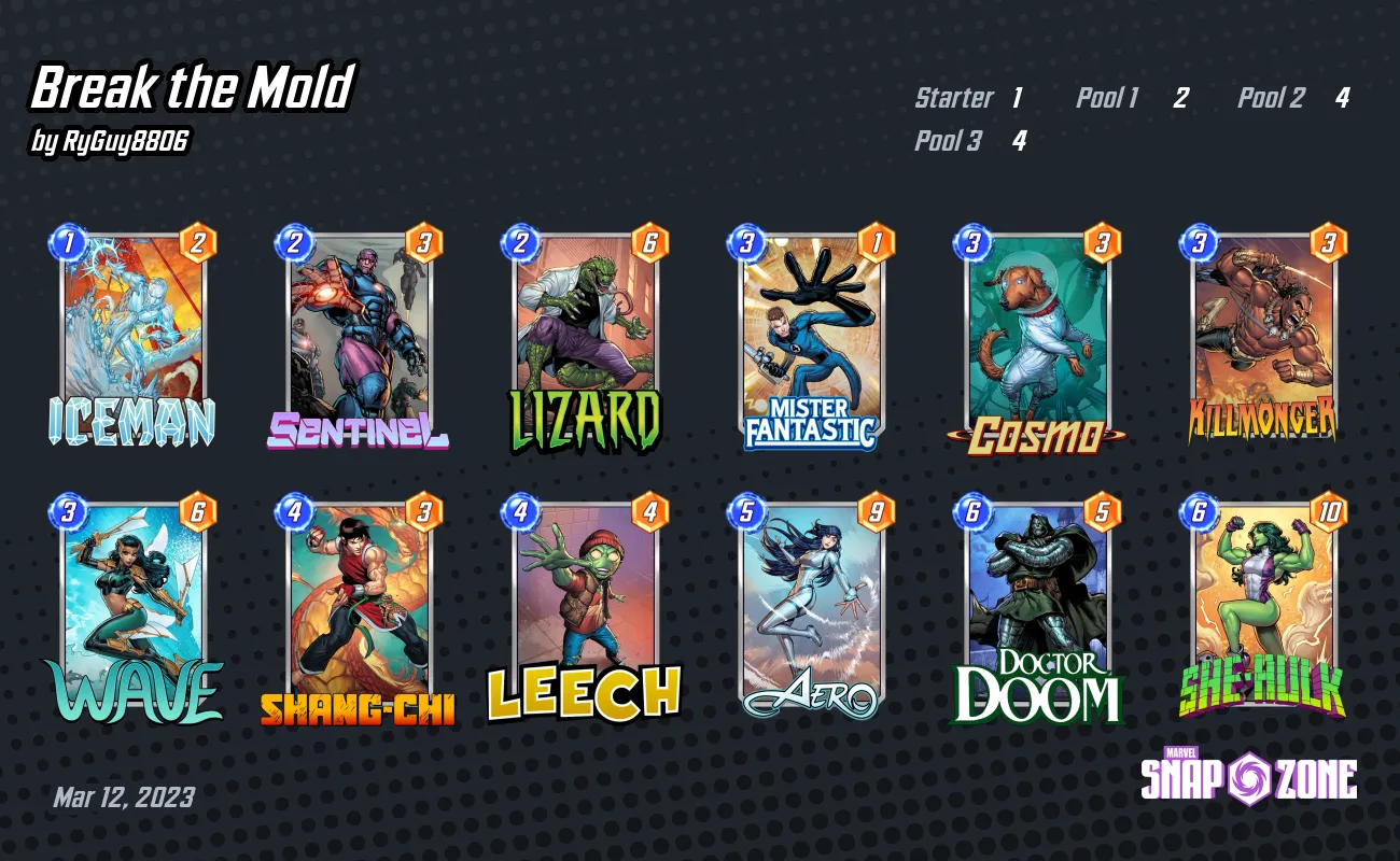 Break the Mold - Decks - Marvel Snap Zone