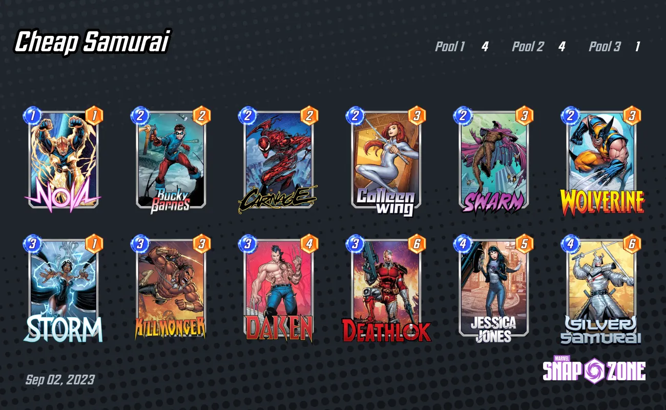 Cheap Samurai - Decks - Marvel Snap Zone