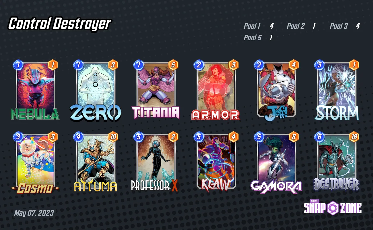 Control Destroyer - Decks - Marvel Snap Zone