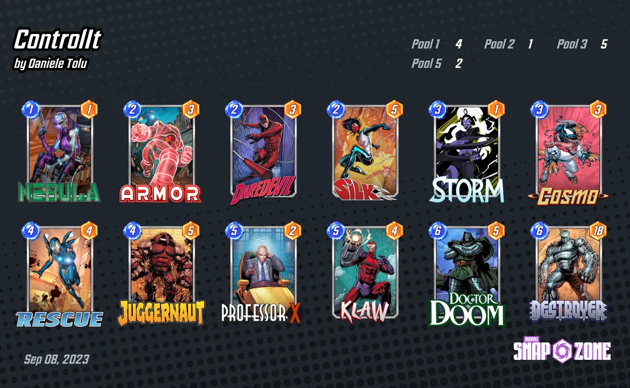 ControlIt - Decks - Marvel Snap Zone