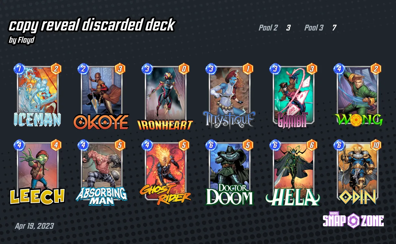 copy reveal discarded deck - Decks - Marvel Snap Zone