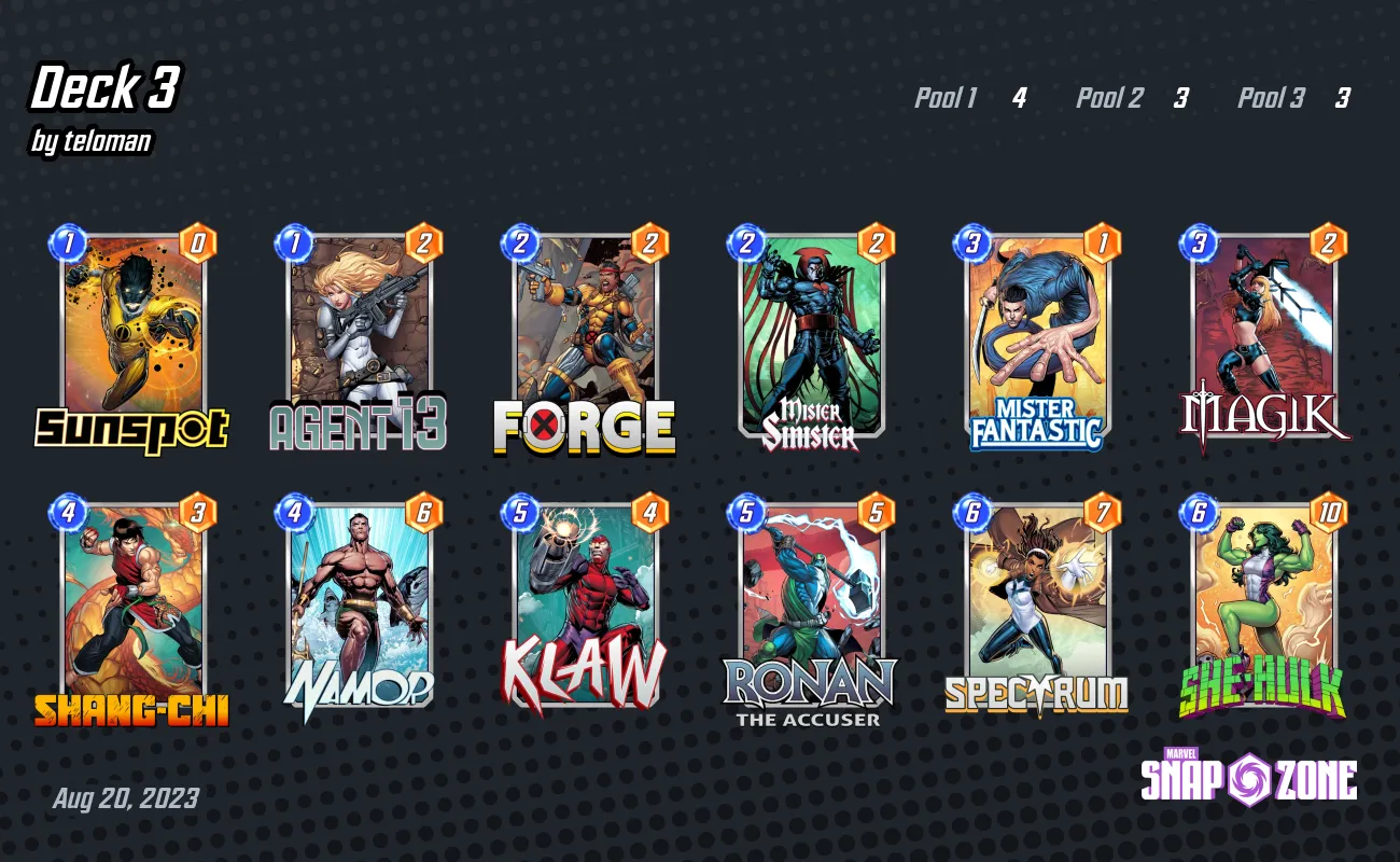 Deck 3 - Decks - Marvel Snap Zone