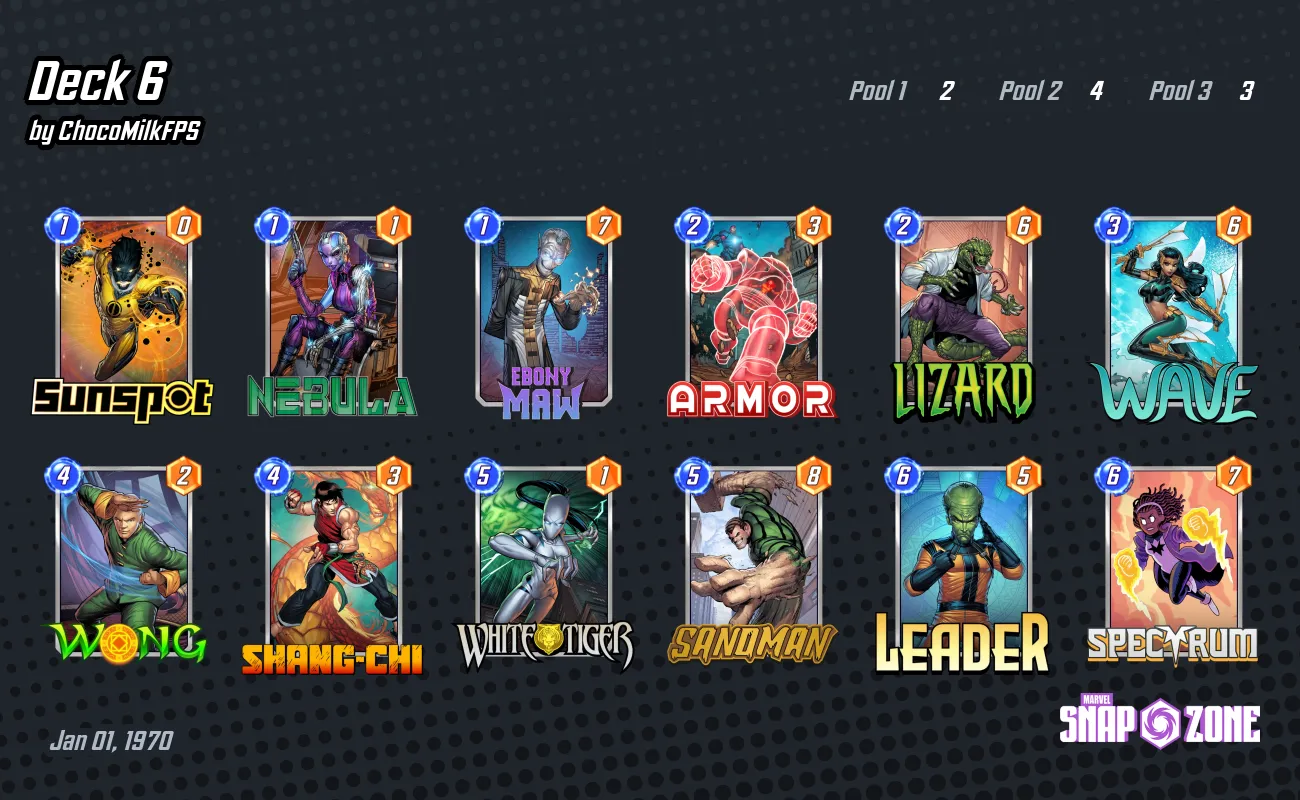 Deck 6 - Decks - Marvel Snap Zone
