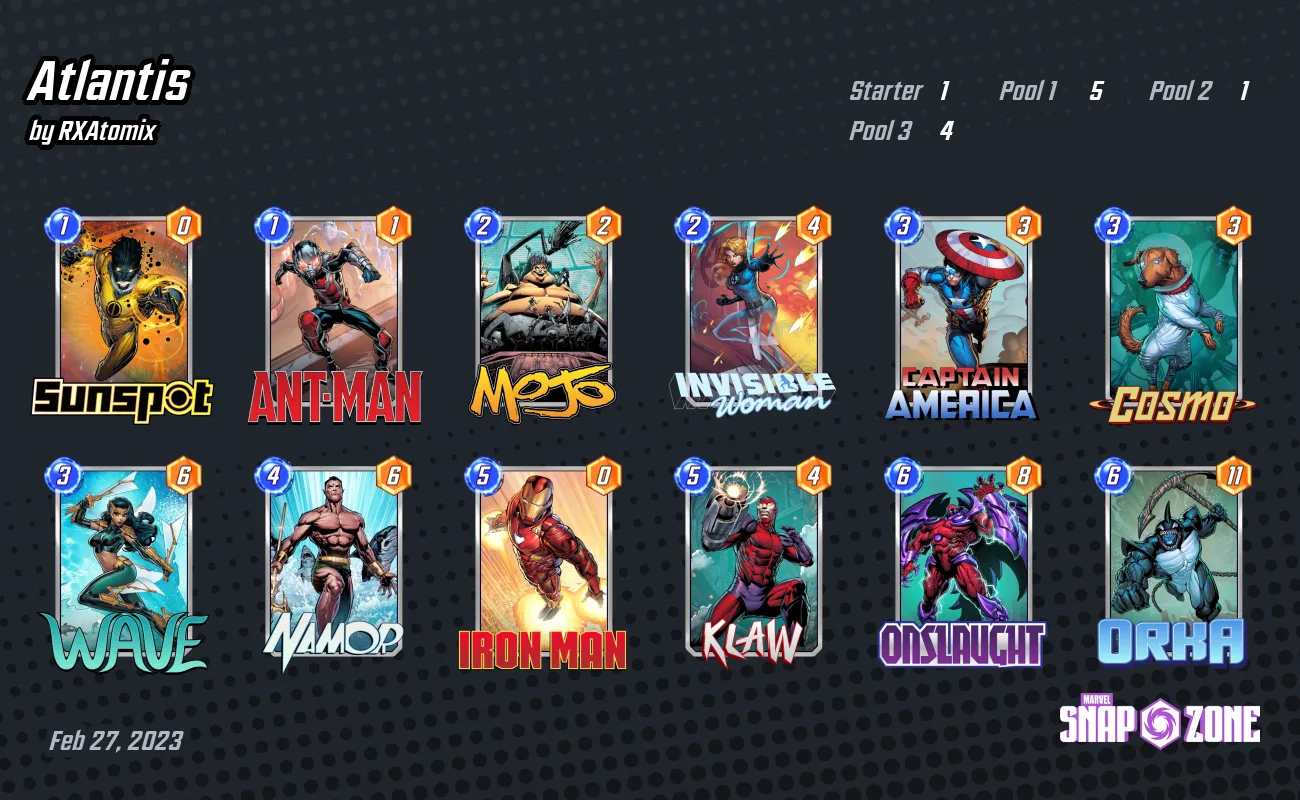 Atlantis - Decks - Marvel Snap Zone