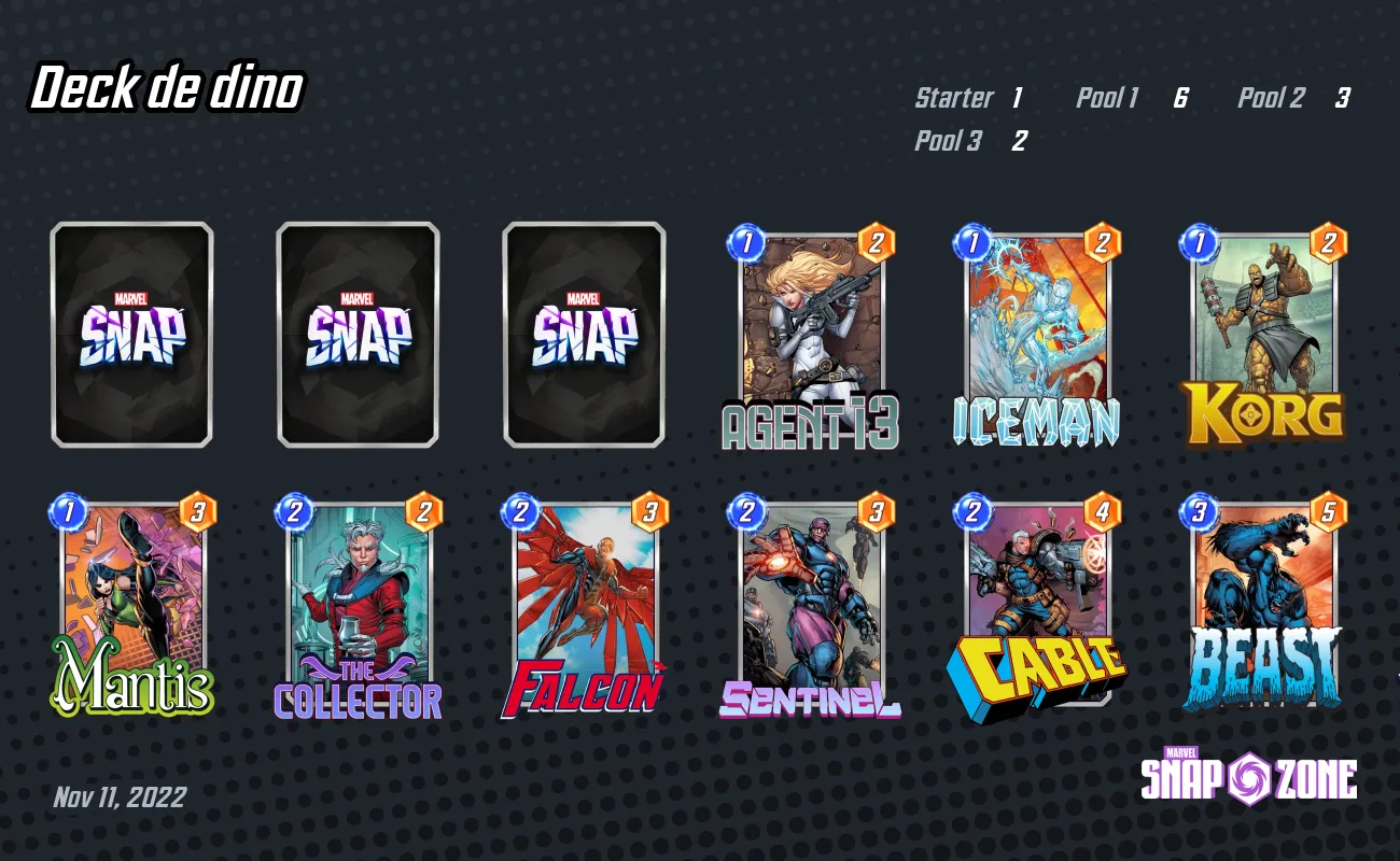 Deck de dino - Decks - Marvel Snap Zone