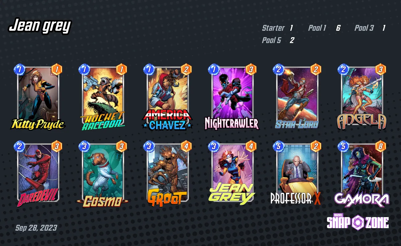Jean grey - Decks - Marvel Snap Zone