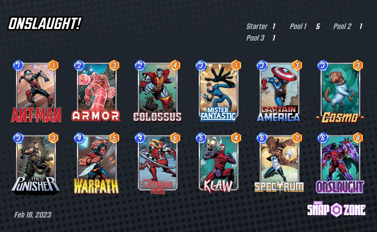 ONSLAUGHT! - Decks - Marvel Snap Zone