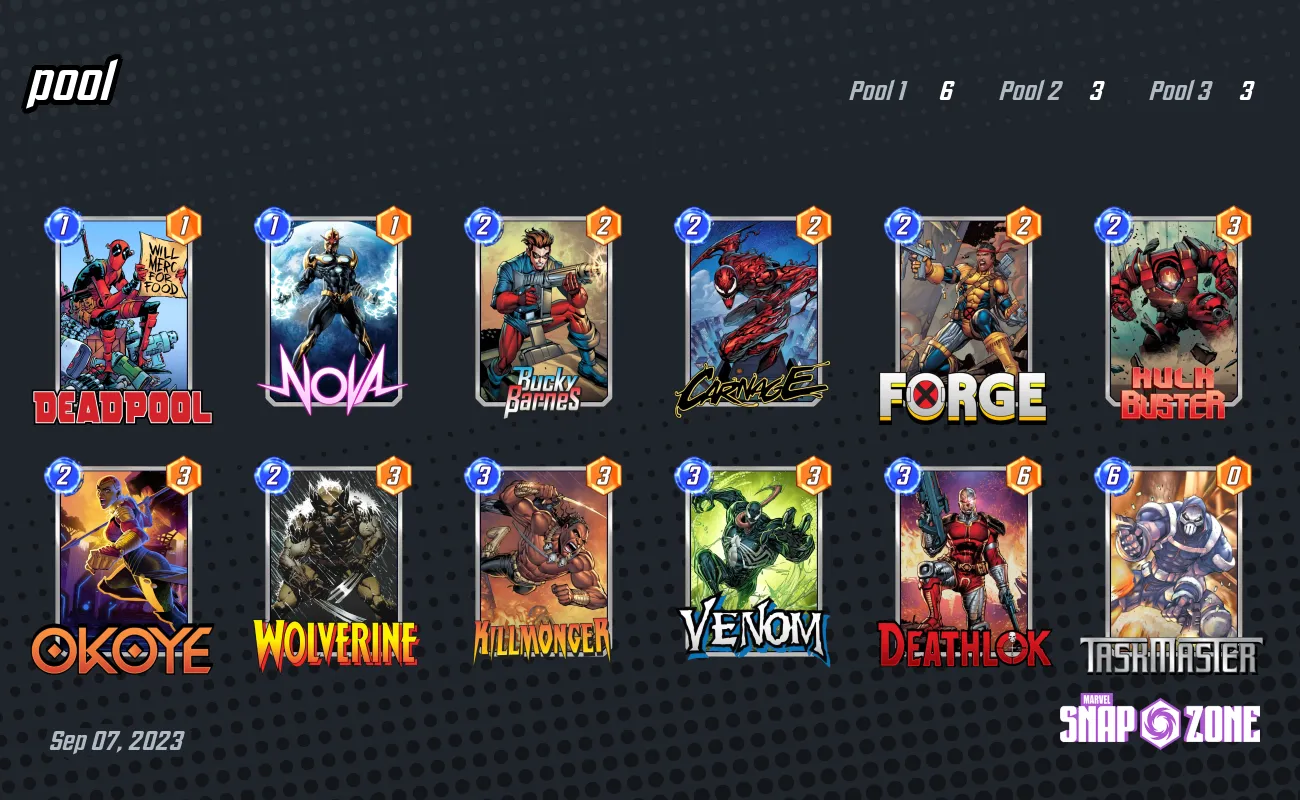 pool - Decks - Marvel Snap Zone