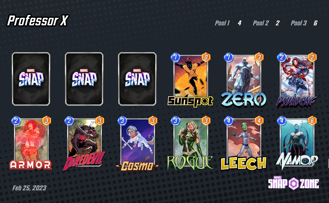 Professor X - Decks - Marvel Snap Zone