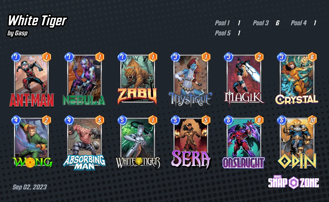 White Tiger - Decks - Marvel Snap Zone