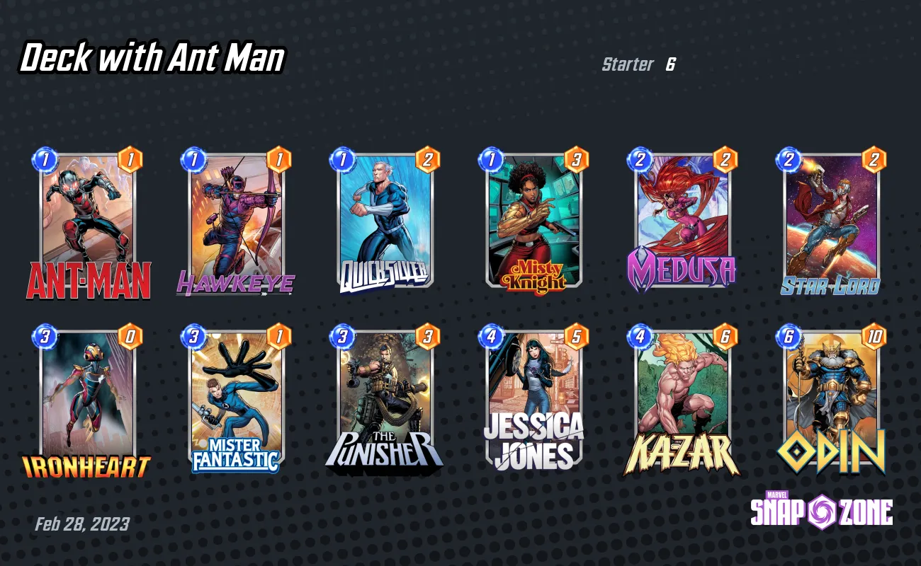 Deck with Ant Man - Decks - Marvel Snap Zone