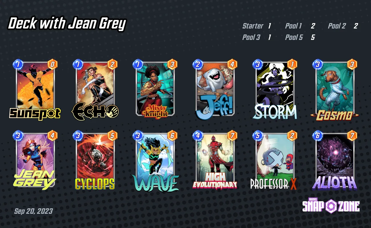 Deck with Jean Grey - Decks - Marvel Snap Zone