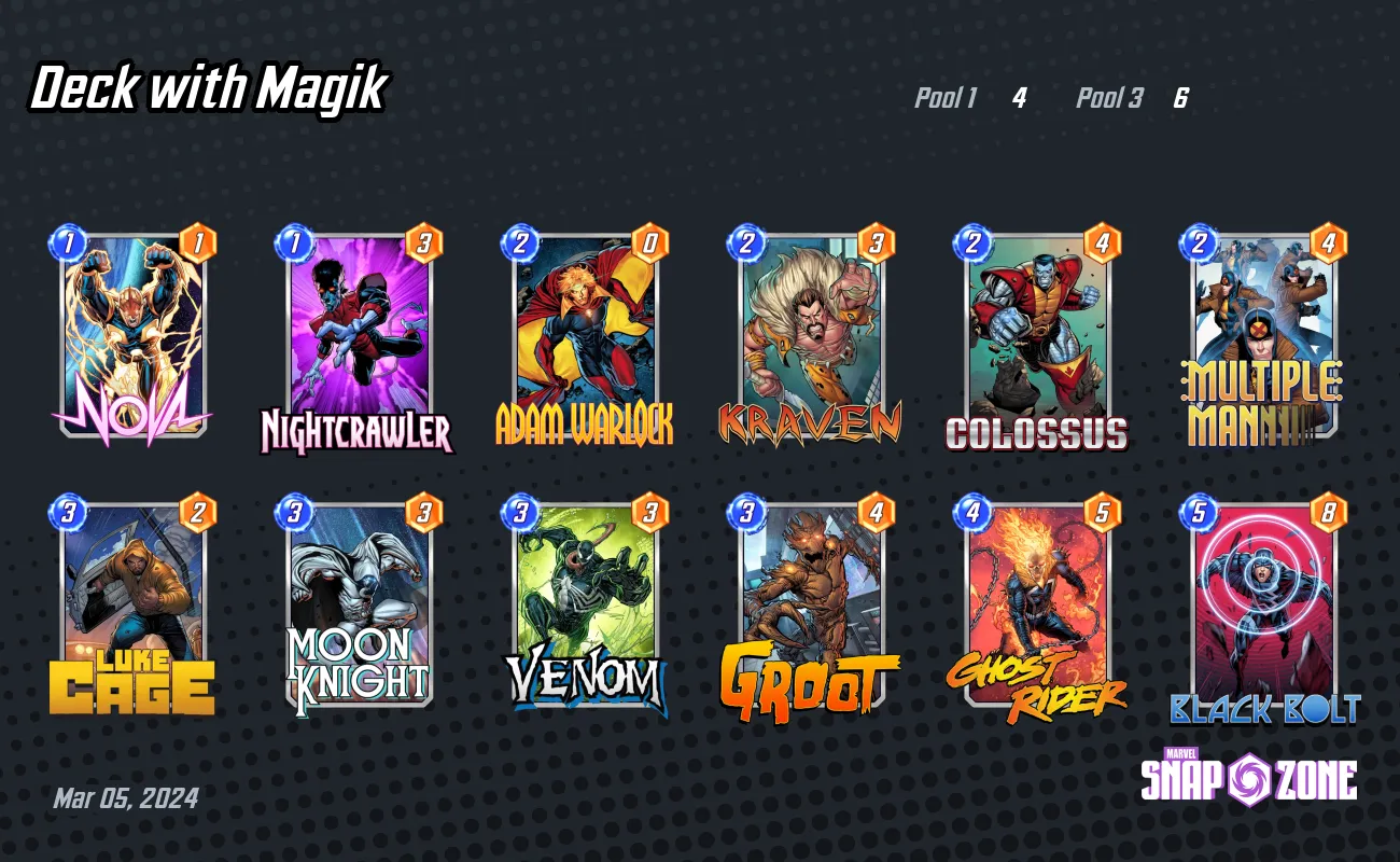 Deck with Magik - Decks - Marvel Snap Zone