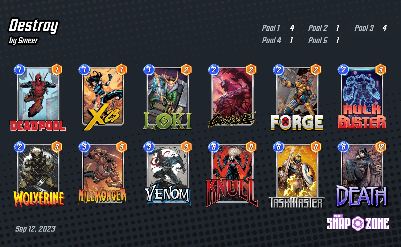 Destroy - Decks - Marvel Snap Zone