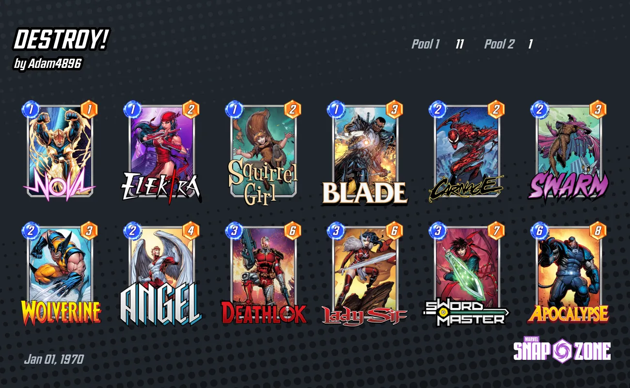 DESTROY! - Decks - Marvel Snap Zone