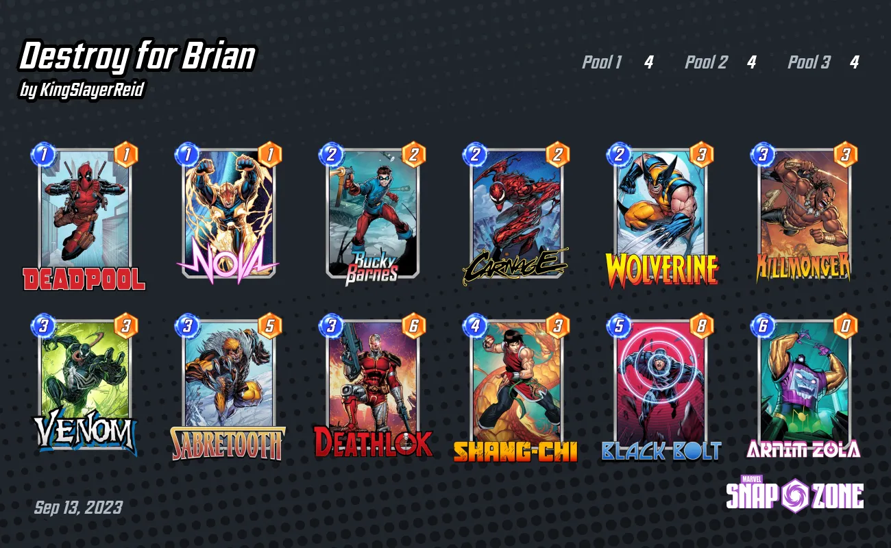 Destroy for Brian - Decks - Marvel Snap Zone