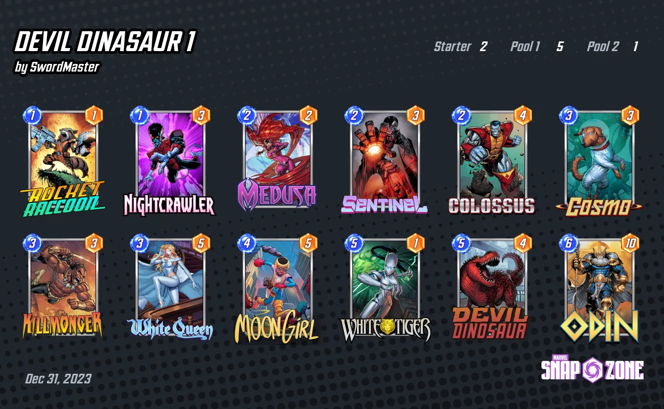 DEVIL DINASAUR 1 - Decks - Marvel Snap Zone