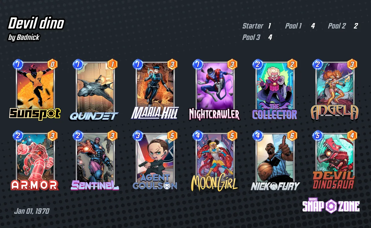 Devil dino - Decks - Marvel Snap Zone