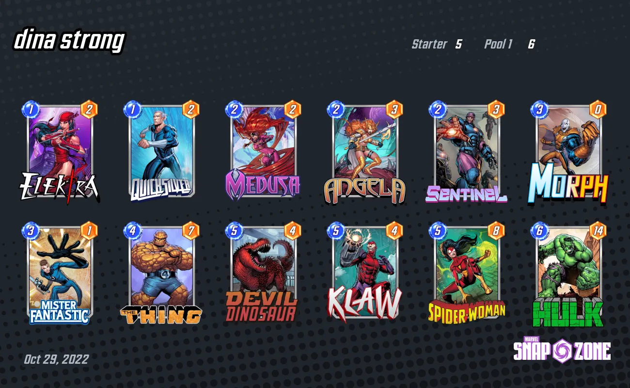 dina strong - Decks - Marvel Snap Zone