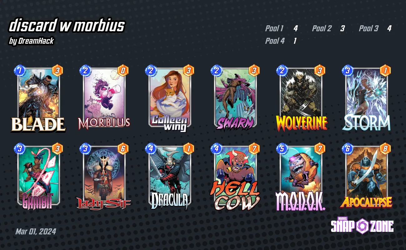 discard w morbius - Decks - Marvel Snap Zone