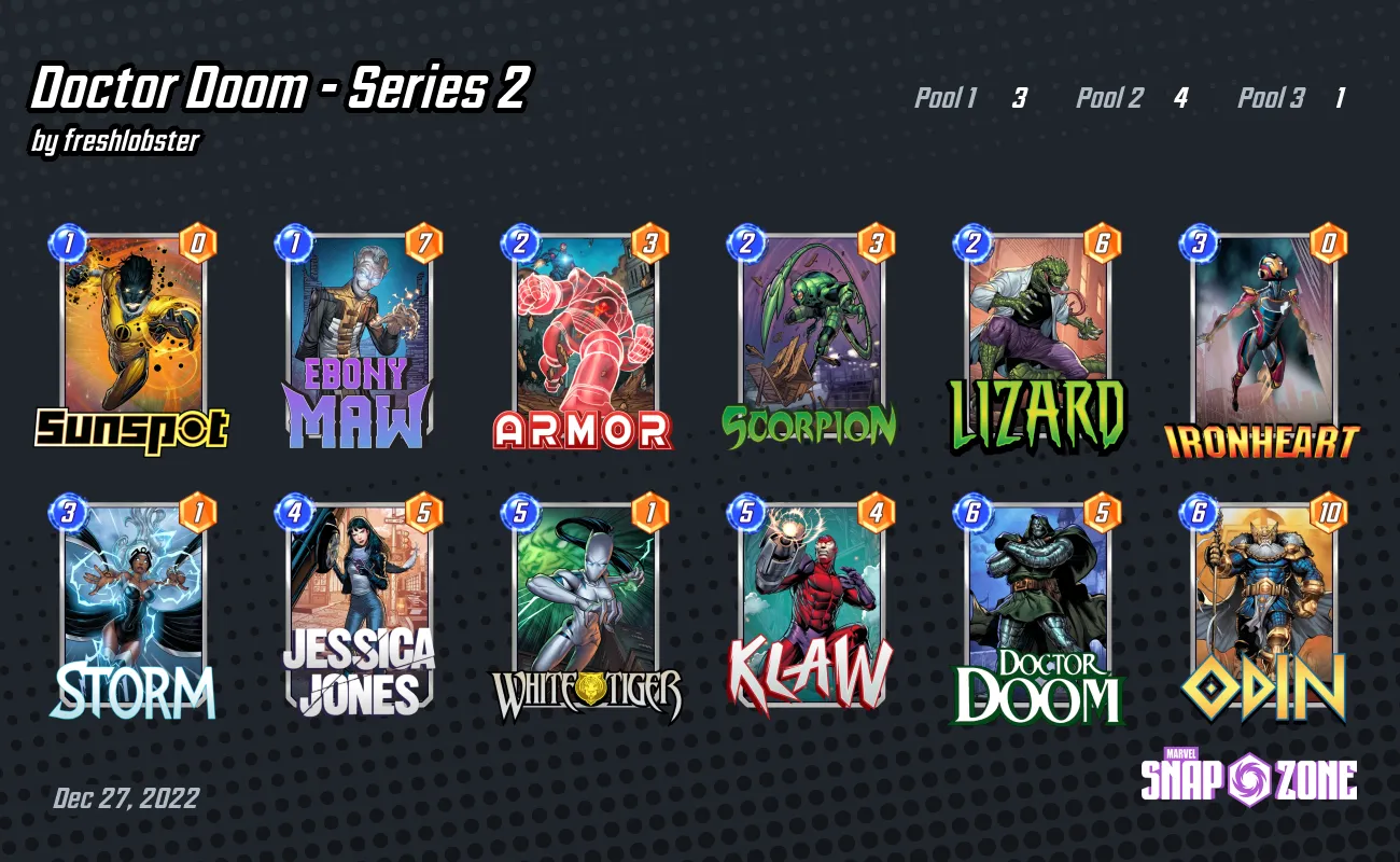 Doctor Doom - Series 2 - Decks - Marvel Snap Zone
