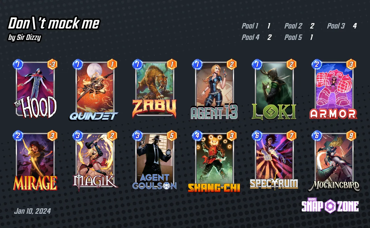 Don't mock me - Decks - Marvel Snap Zone